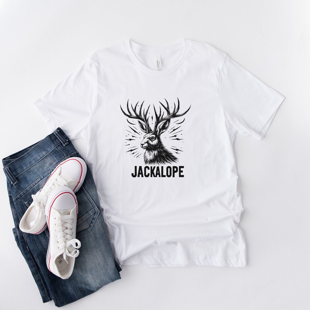 Jackalope Cryptozoology Mythical Creature Cryptid Minimalist T-shirt Cryptozoology Shirt ...