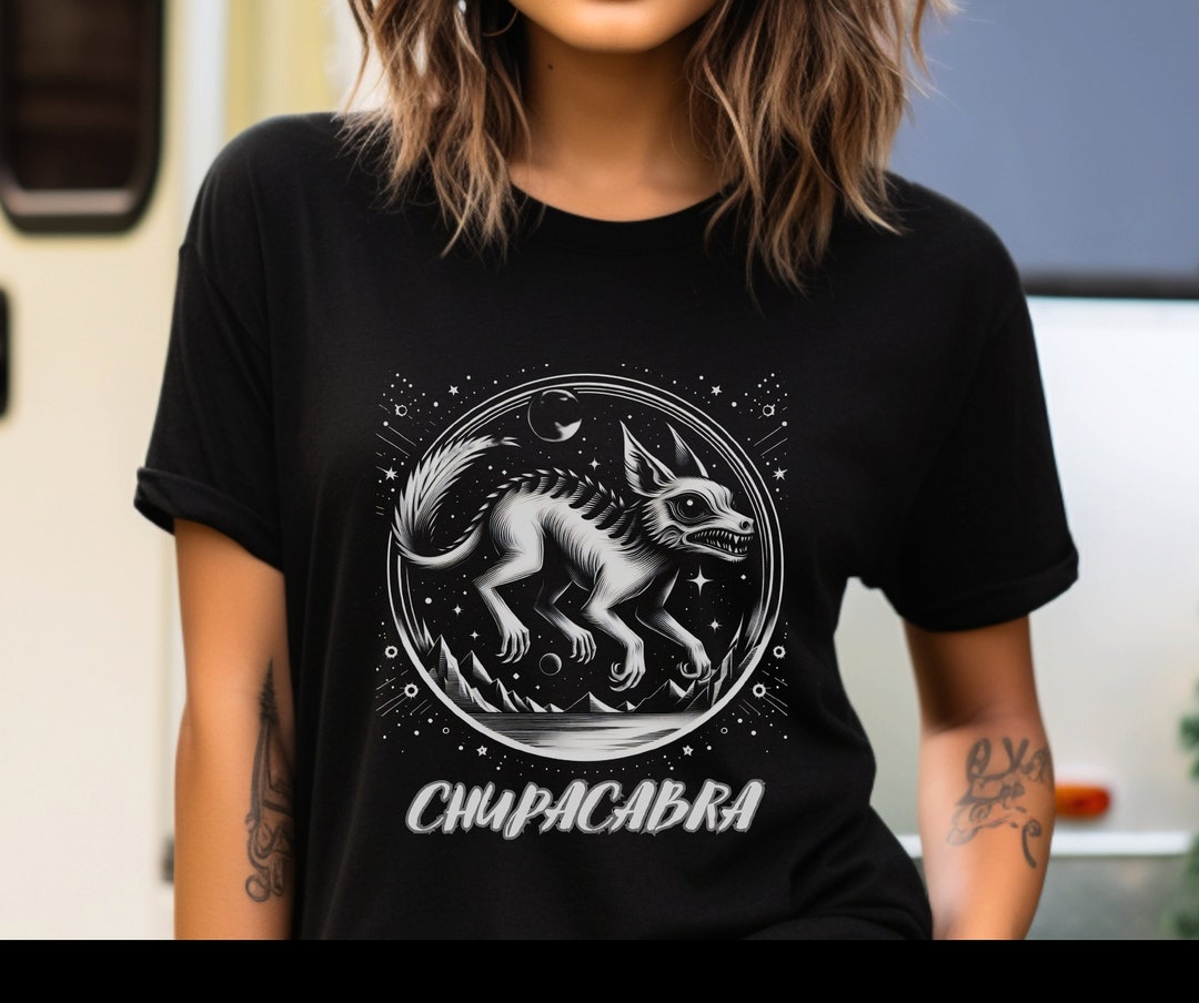 Chupacabra T-shirt: Cryptid Graphic Tee, Mythical Creature Design - Etsy