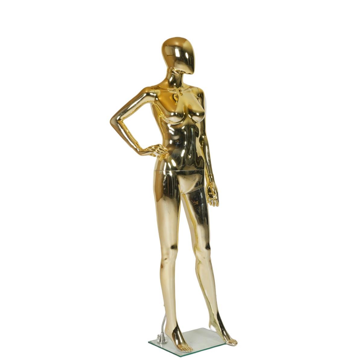 Gold Female Mannequin: Full Body Display Form With Metal Stand - Etsy