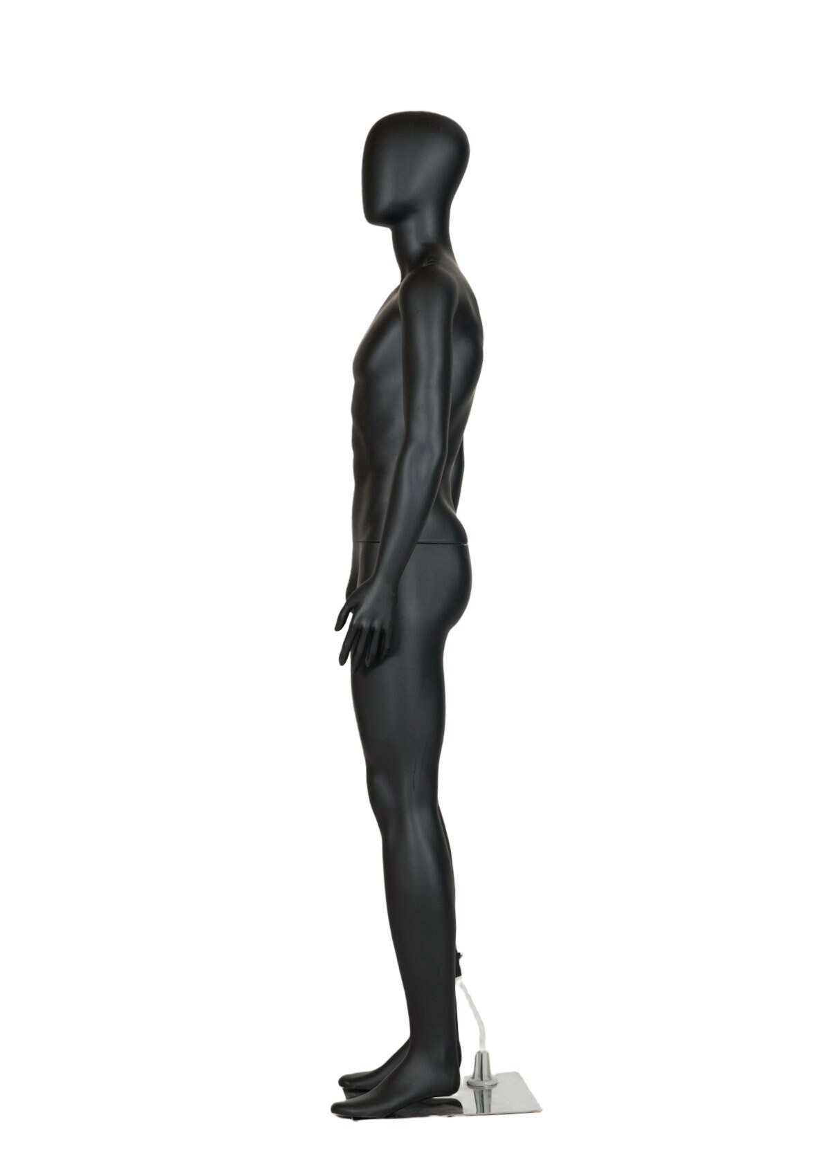 Matte Black Male Mannequin: Full Body Display, Metal Stand (74 Inches ...