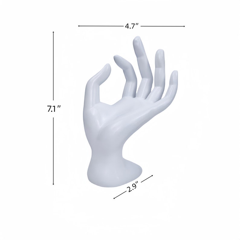 Hand Shape Jewelry Display Stand for Rings, Bracelets, and Watches ...