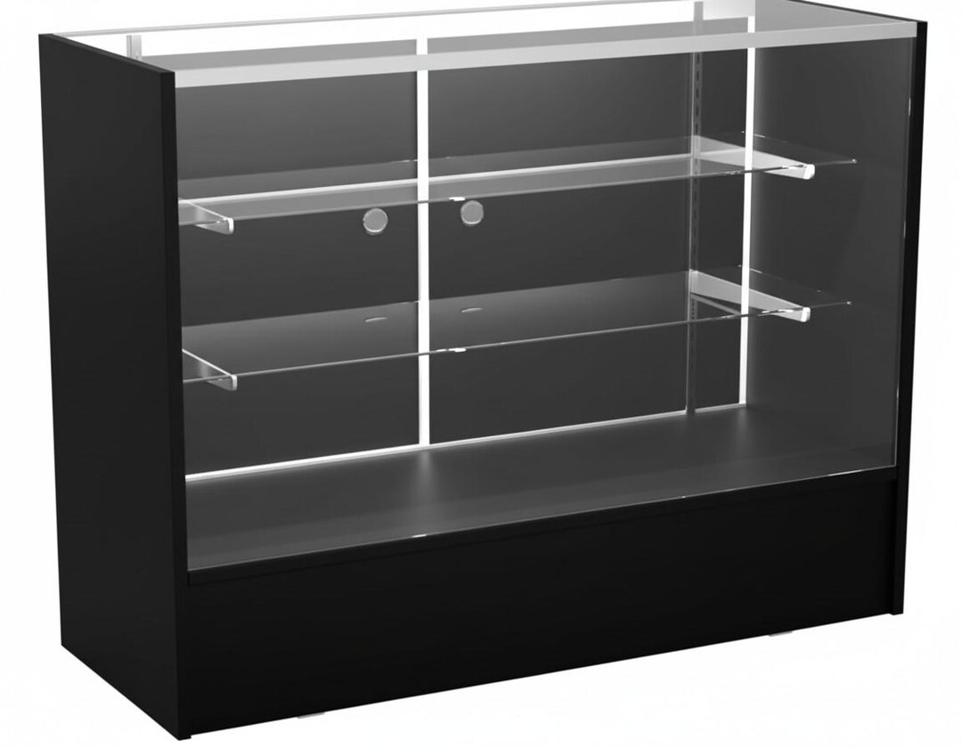 LED Lighted Retail Display Showcase – Tempered Glass, Adjustable ...