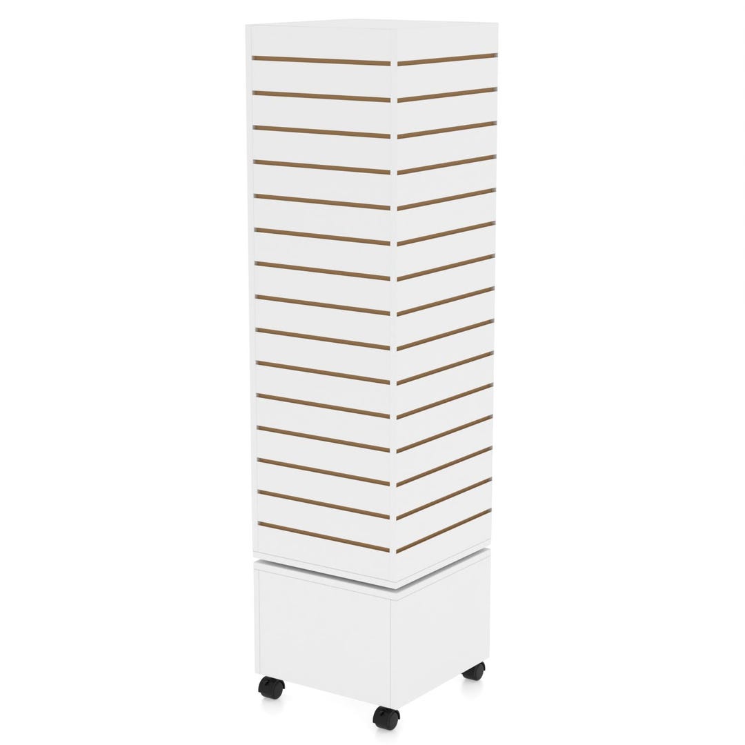 Rotating Slatwall Display Rack: Spinning Retail Tower With Wheels - Etsy