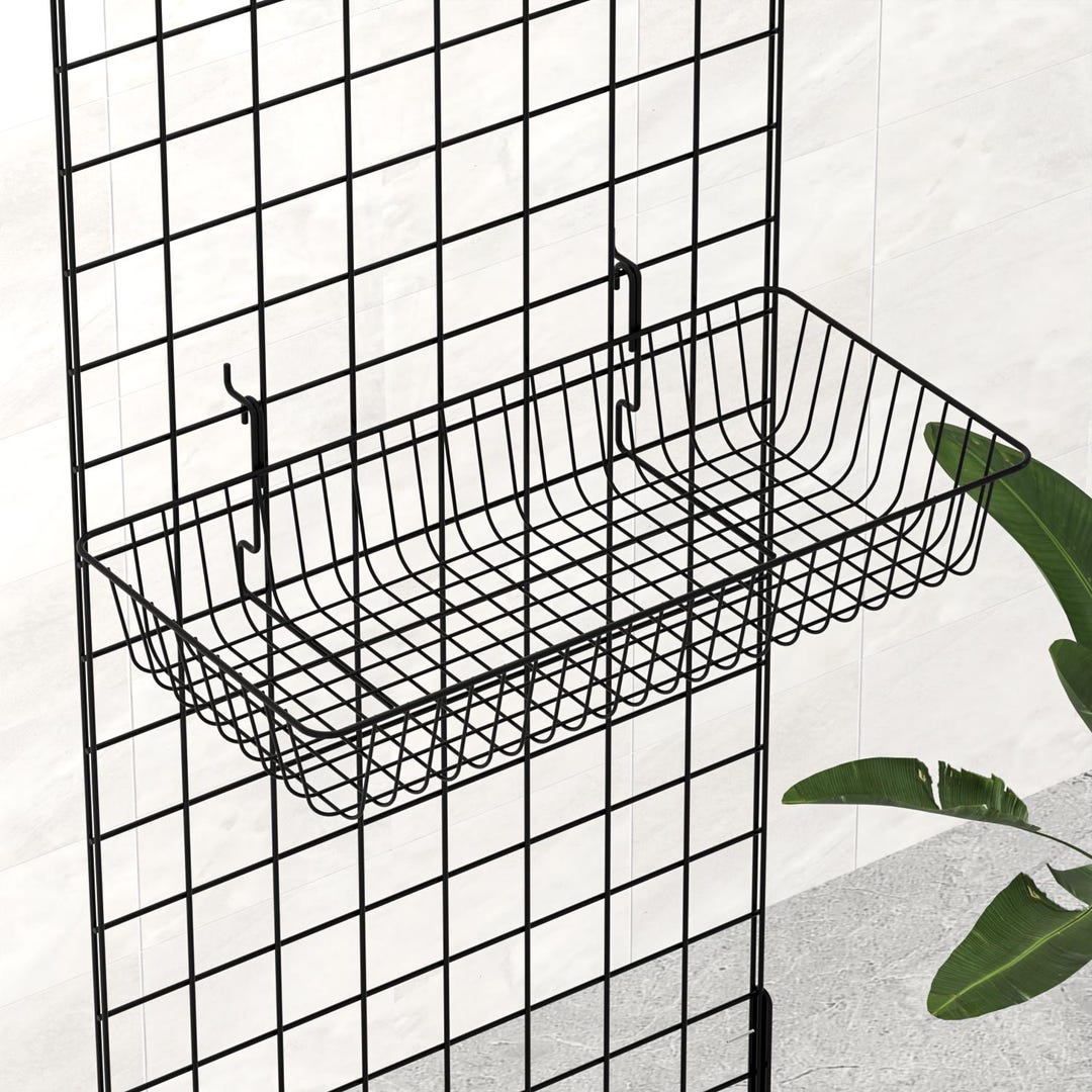 Salt ,grid Wall Shelf Baskets for Storage Black, 6 Pk - Etsy