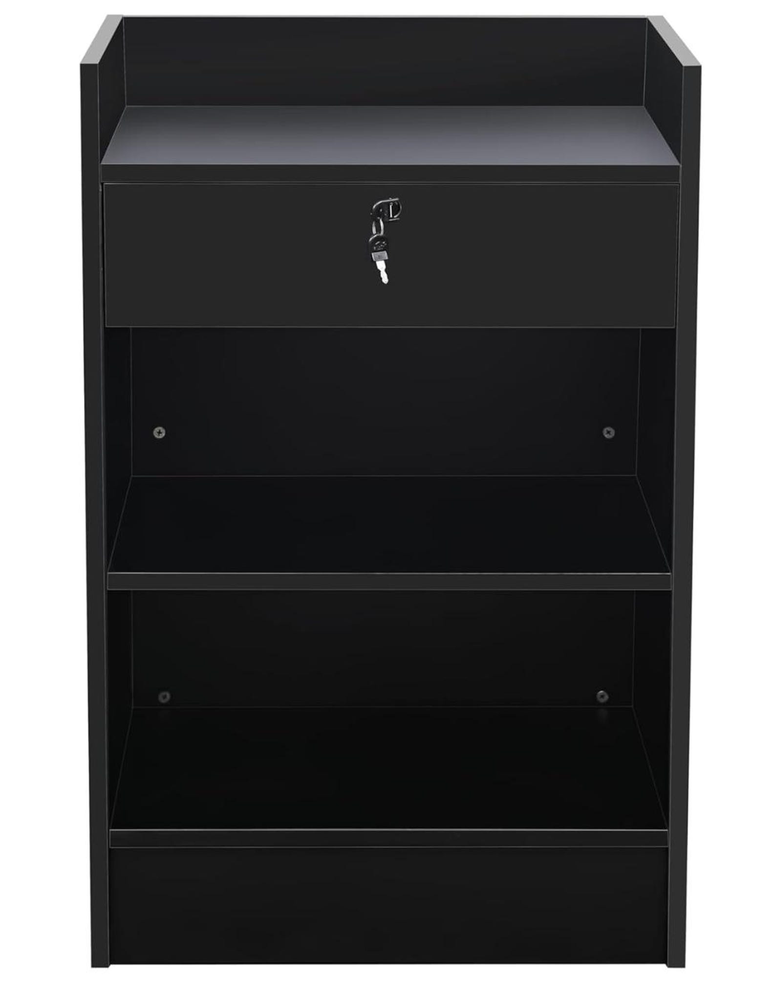 Retail Cash Wrap Counter: Compact Checkout Desk With Drawer (24x18x38"h ...