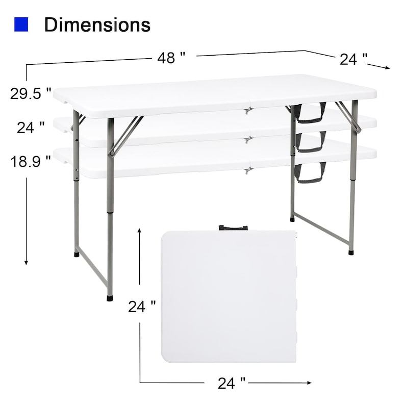 Versatile Folding Tables /rectangle .white& Black/6ft - Etsy
