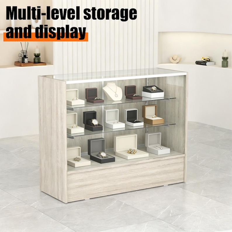 LED Lighted Retail Display Showcase – Tempered Glass, Locking - Etsy