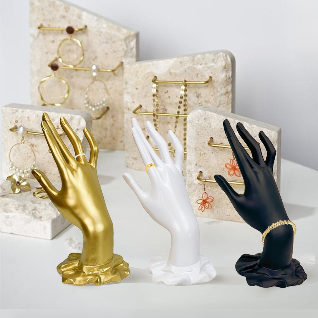 Hand Shape Jewelry Display Stand for Rings, Bracelets, and Watches ...