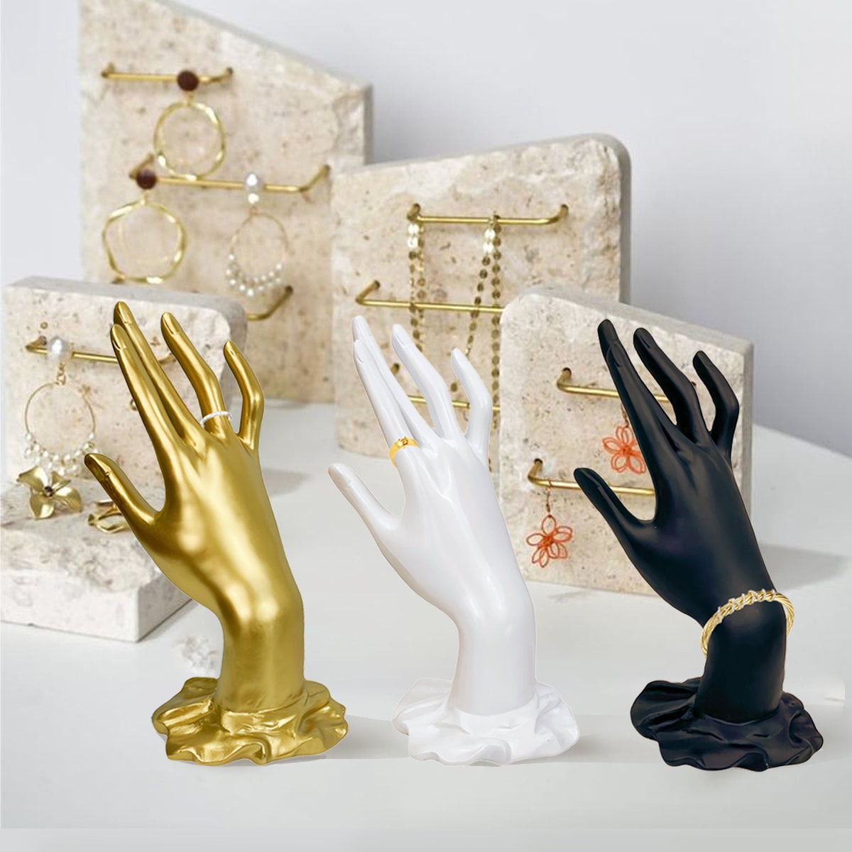 Hand Shape Jewelry Display Stand for Rings, Bracelets, and Watches ...