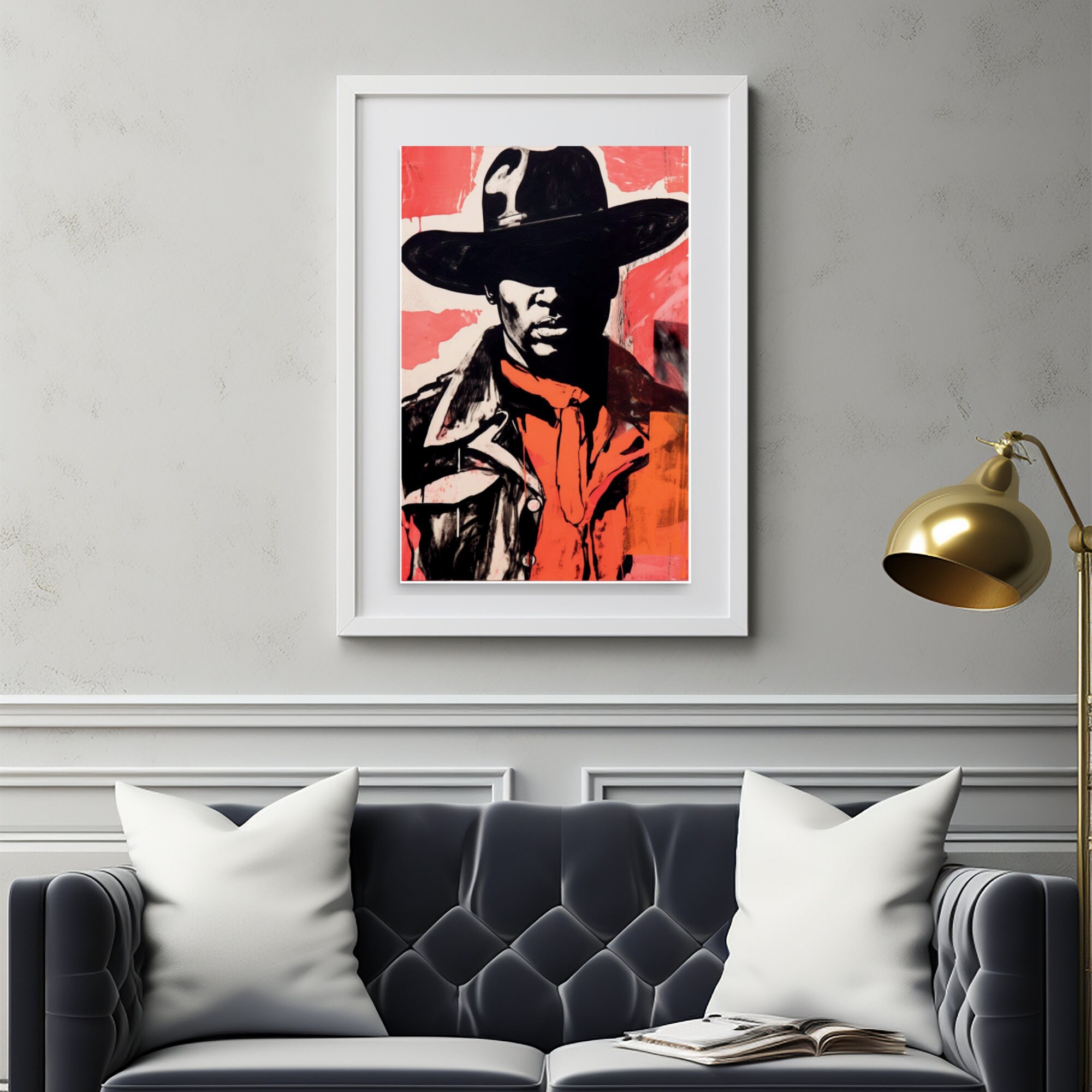 Black Cowboy African American Art Print Black Cowboy Wall Art Home ...
