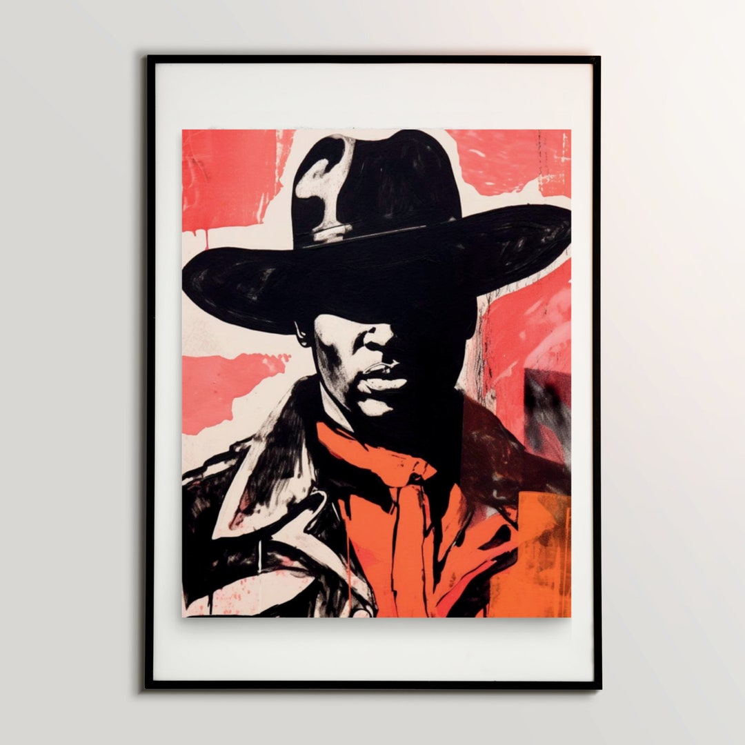 Black Cowboy African American Art Print Black Cowboy Wall Art Home ...