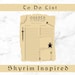 Printable to Do List | Skyrim Inspired | Daily To-do Png Checklist | A4 ...