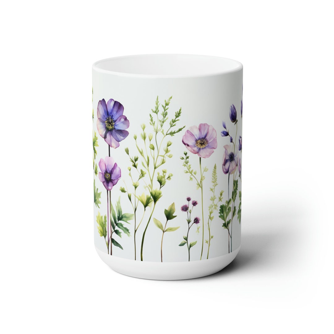 Purple / Flower / Plant / Botanical / Herb / Herbal / Ceramic / Mug ...