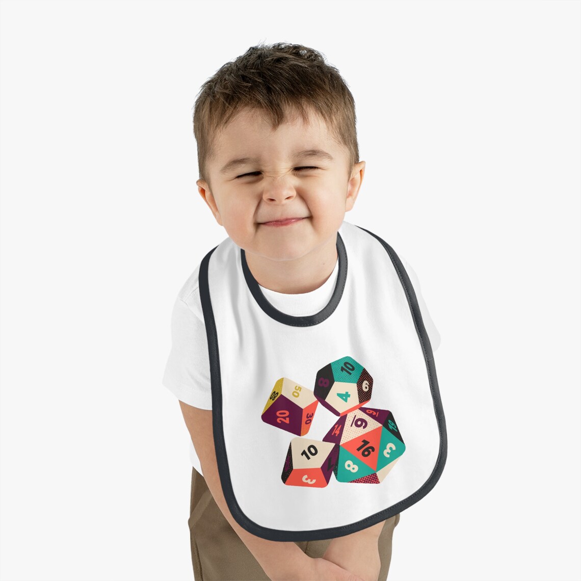 D20 / Dice / Dnd / RPG / Baby Bib / Gift / Baby Shower / RPG ...