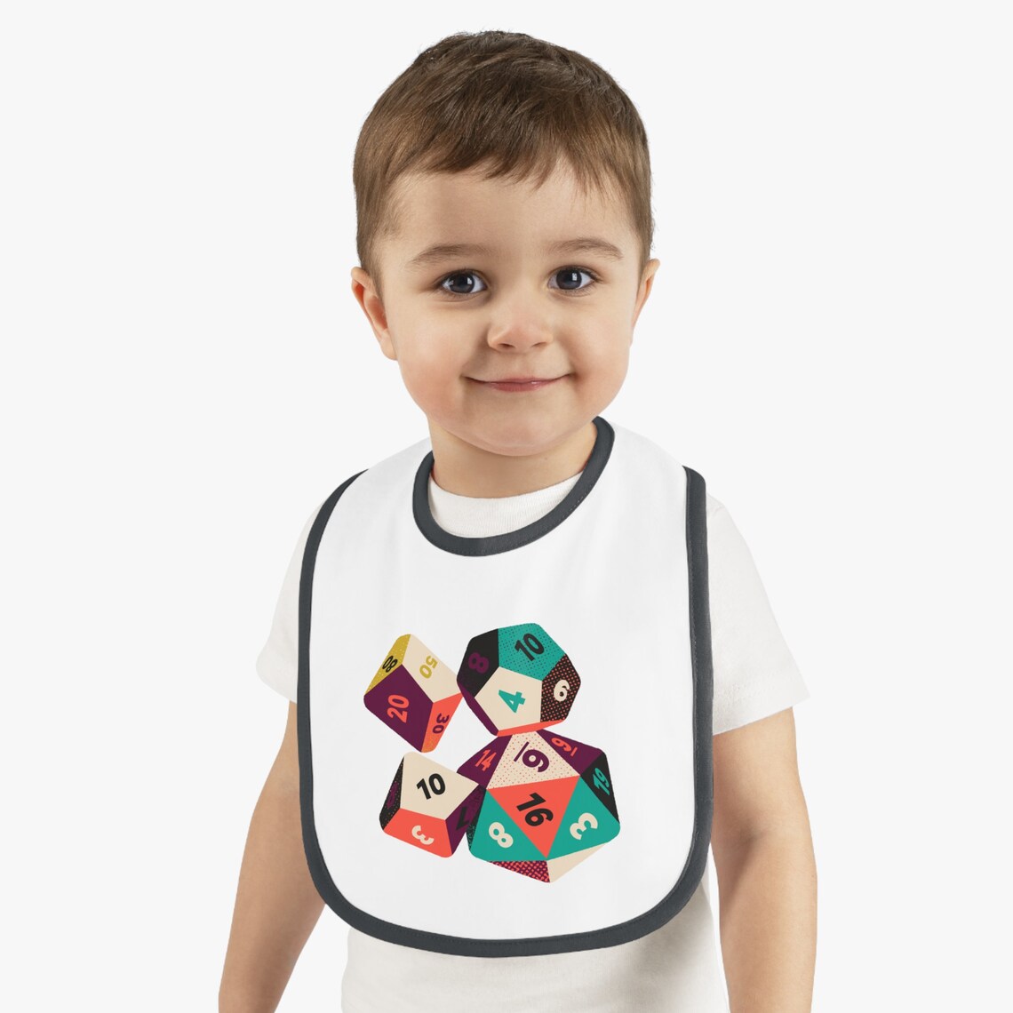 D20 / Dice / Dnd / RPG / Baby Bib / Gift / Baby Shower / RPG ...