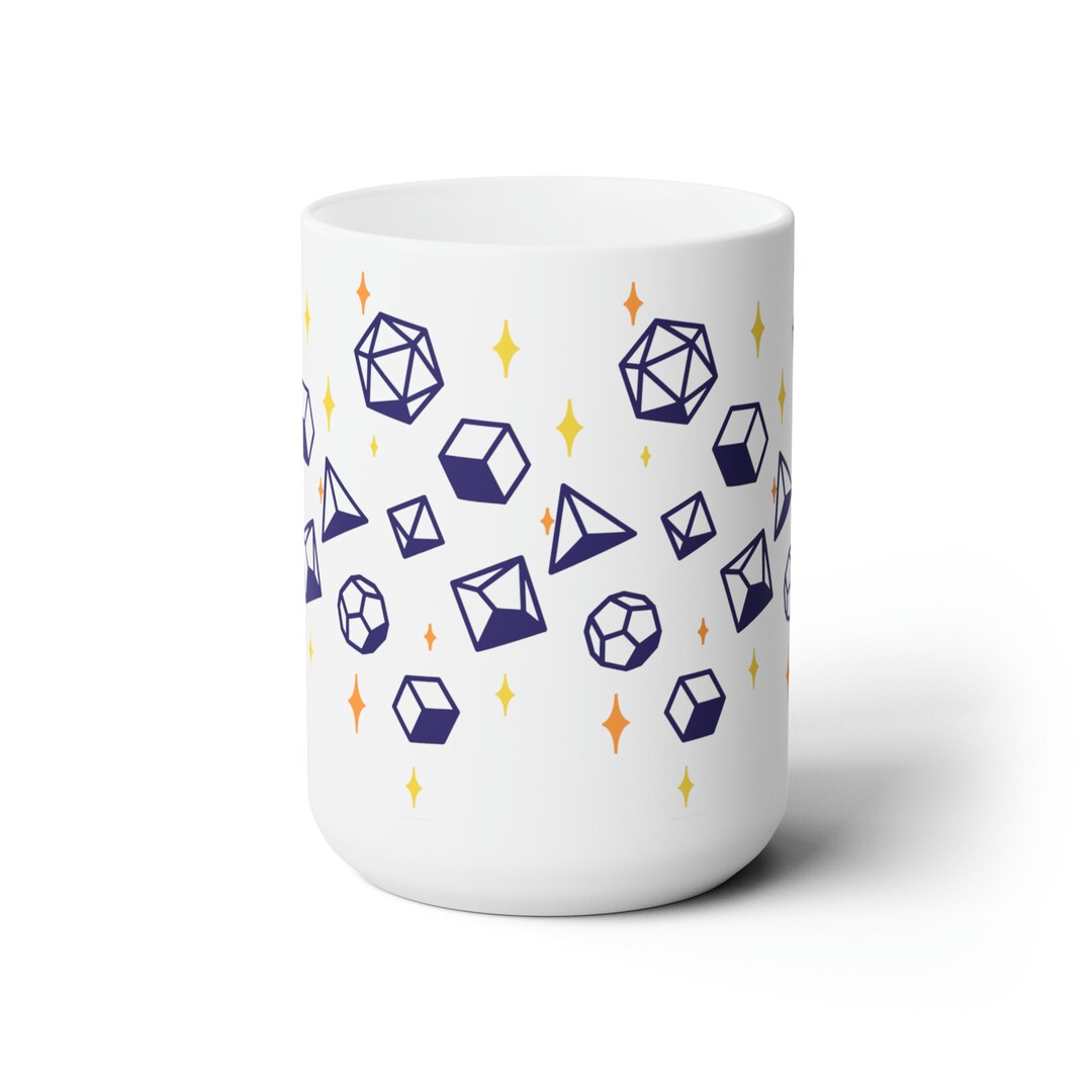 Dnd / Dice / D20 / Polyhedral Dice / Ceramic / Mug / 15oz / Gift / DM ...