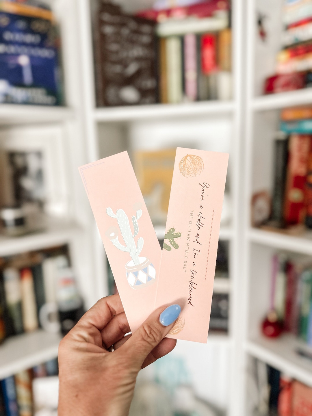 The Outlaw Noble Salt Bookmark: Cholla + Tumbleweed Quote - Etsy