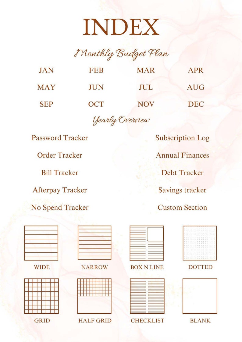 Financial Planner, Budget Planner, Spending Tracker, Weekly Budget ...