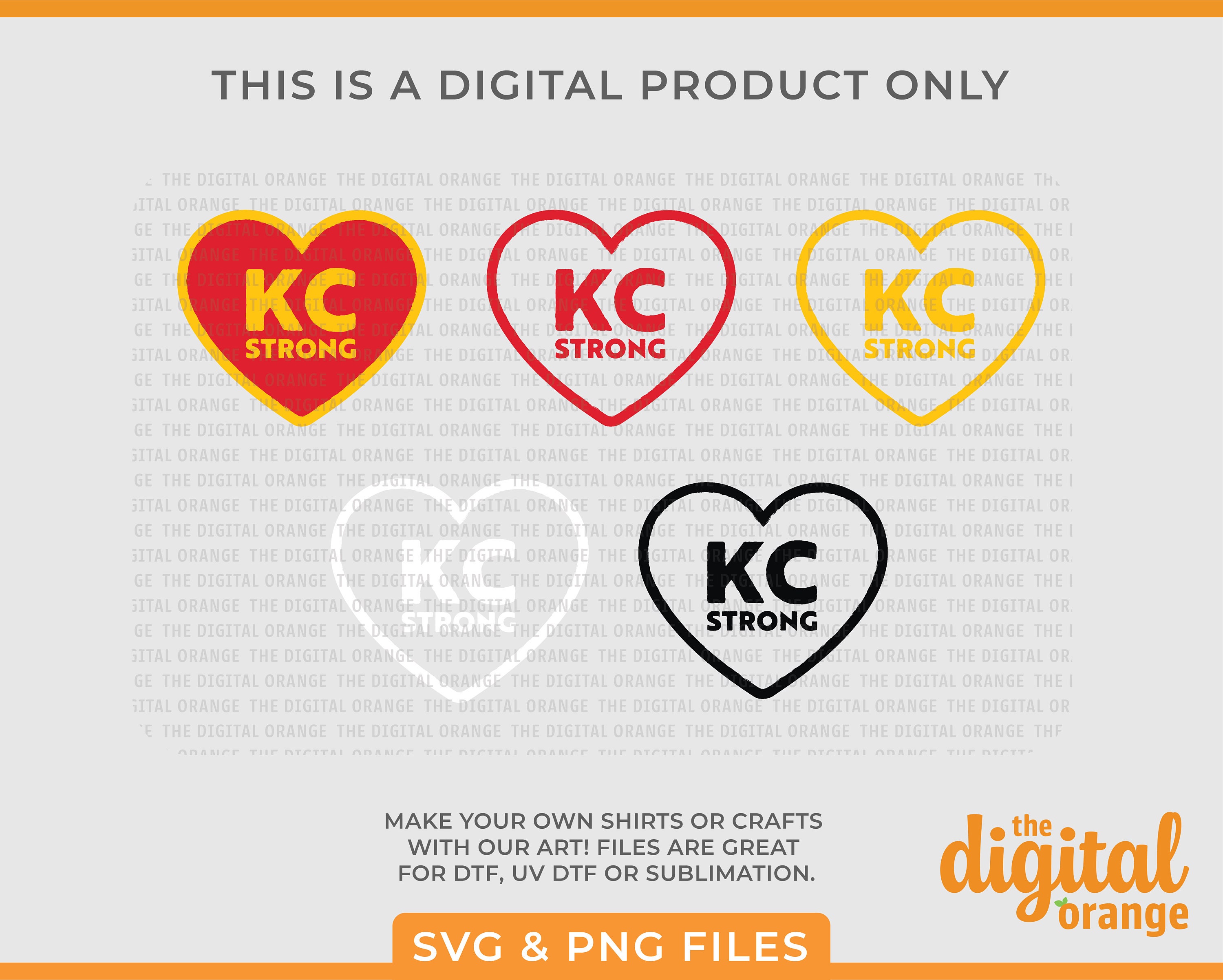 KC Strong Chiefs Heart SVG & PNG | #kcstrong Las Vegas Clip Art ...
