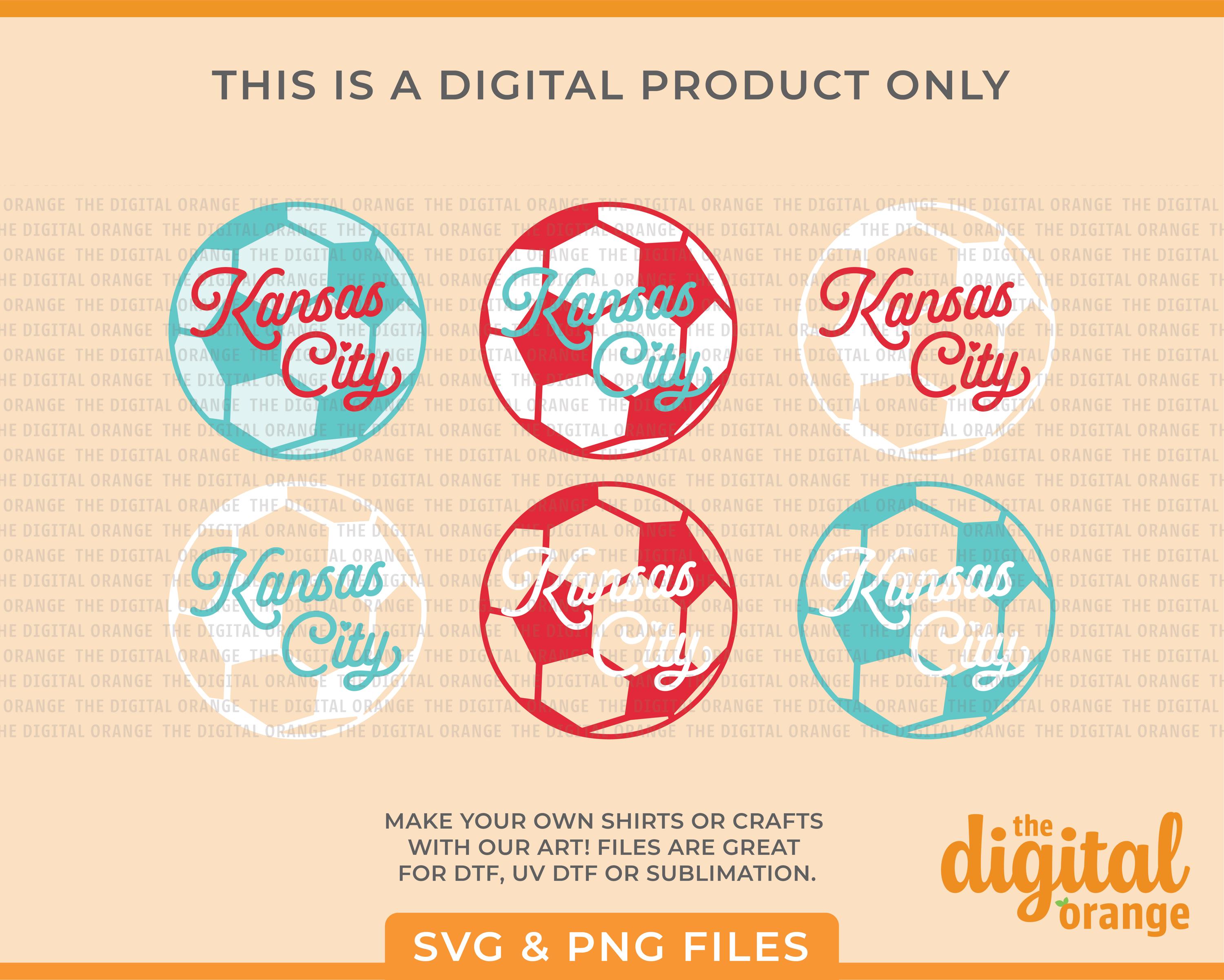 Kansas City Soccer Ball SVG & PNG Bundle | Kc Current Soccer Clip Art ...