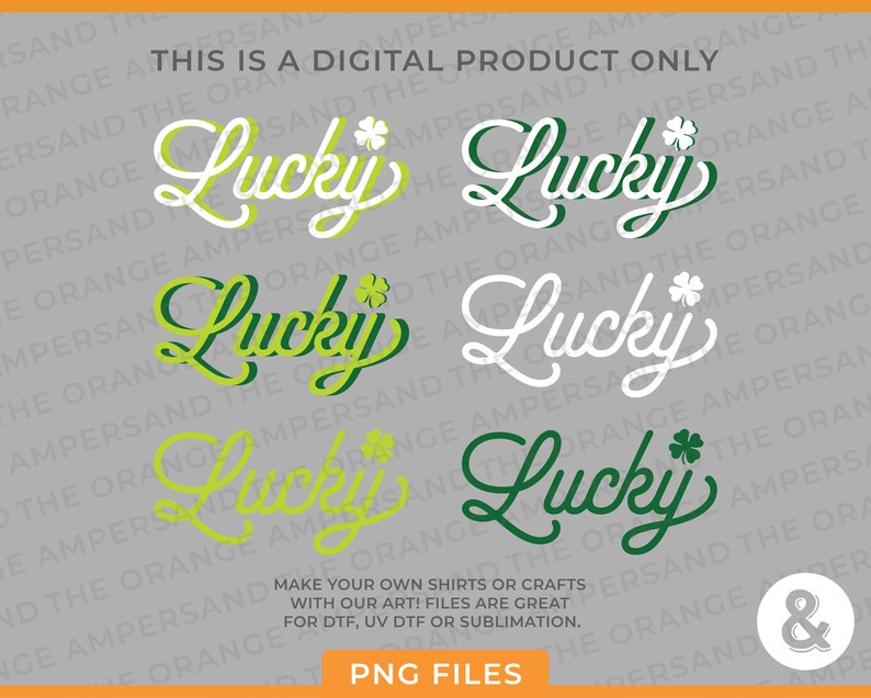 St Patrick's Lucky Script PNG Clip Art | St. Patty's Day Digital ...