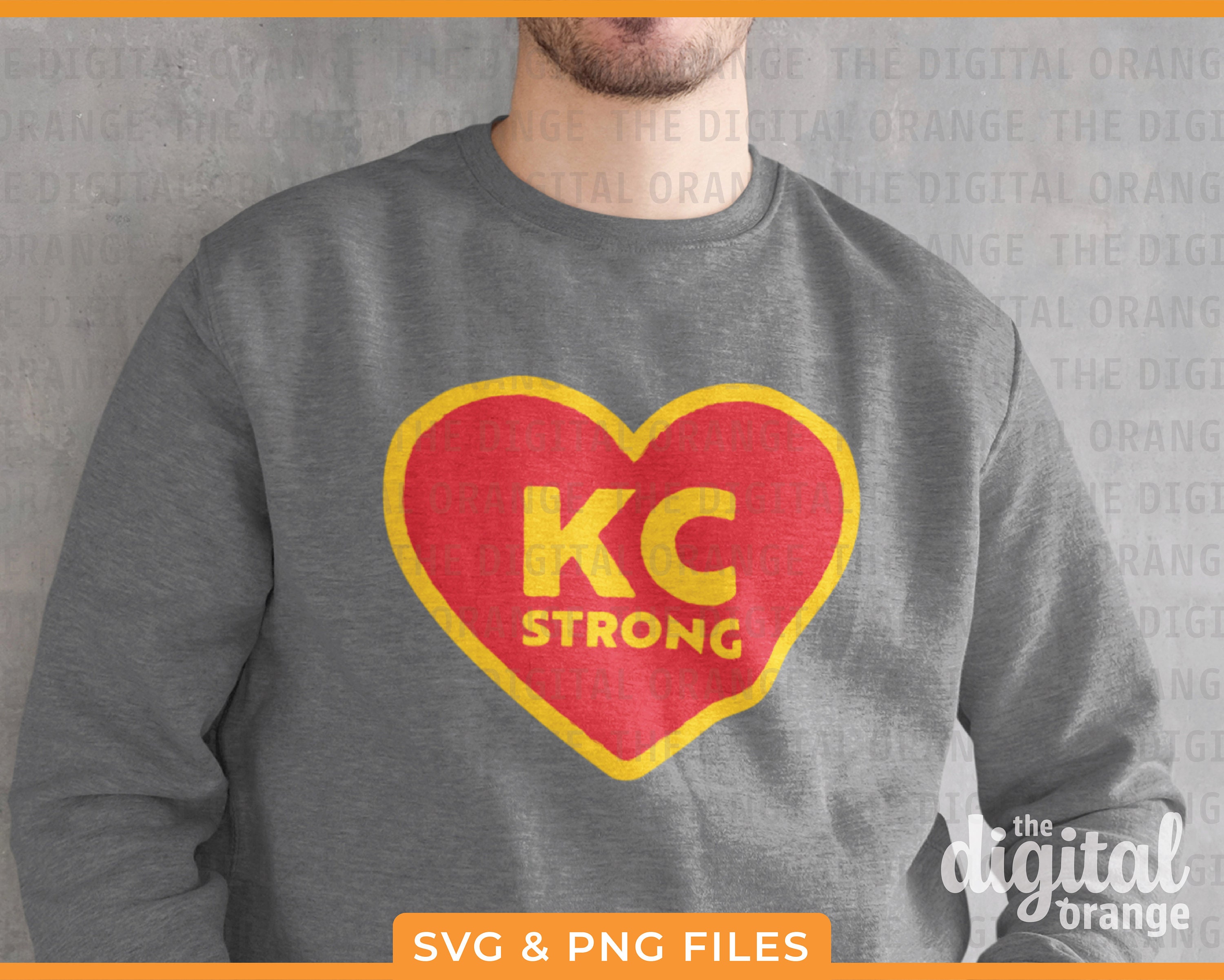 KC Strong Chiefs Heart SVG & PNG | #kcstrong Las Vegas Clip Art ...