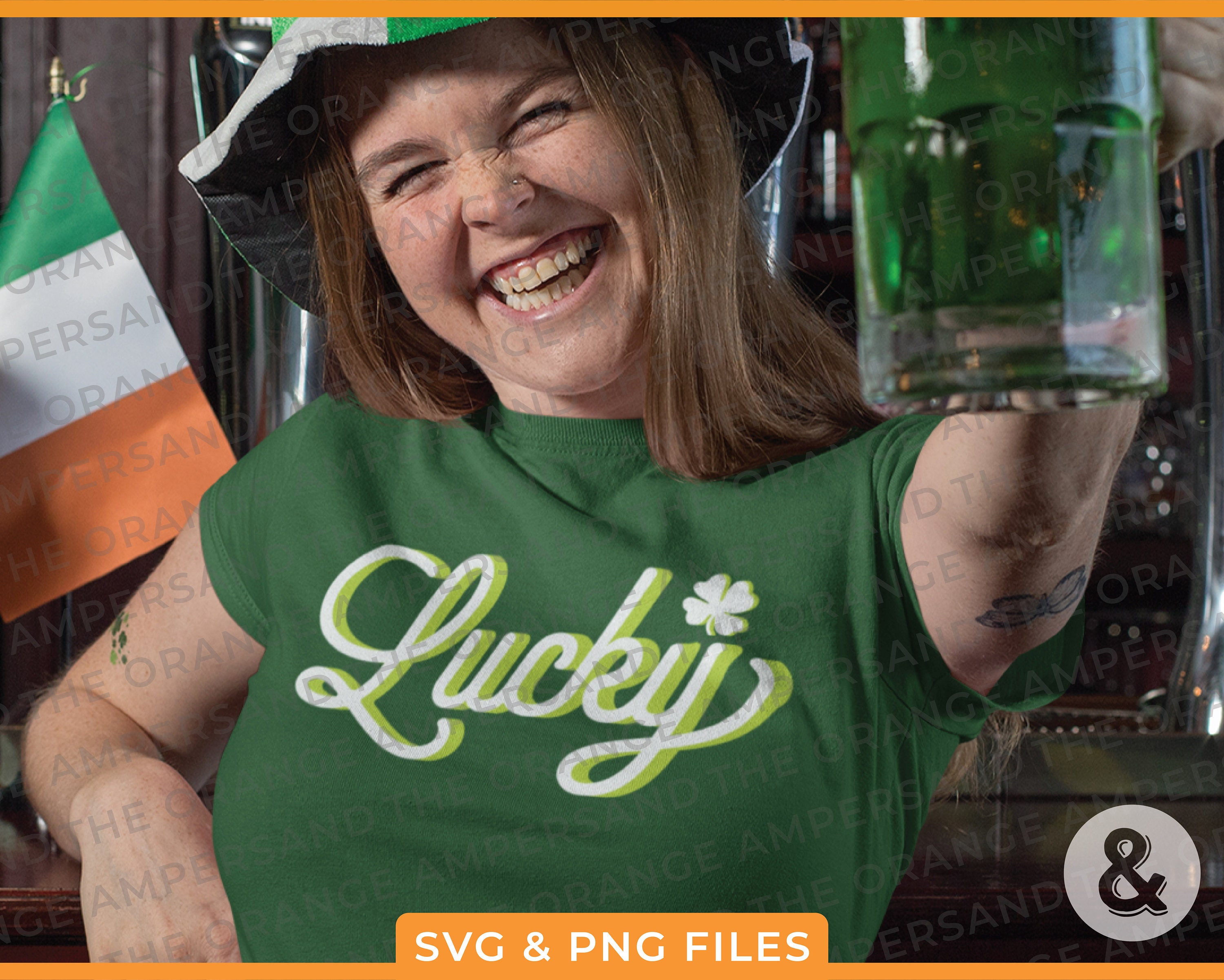 St Patrick's Lucky Script SVG-PNG Clip Art St. Patty's Day Digital ...