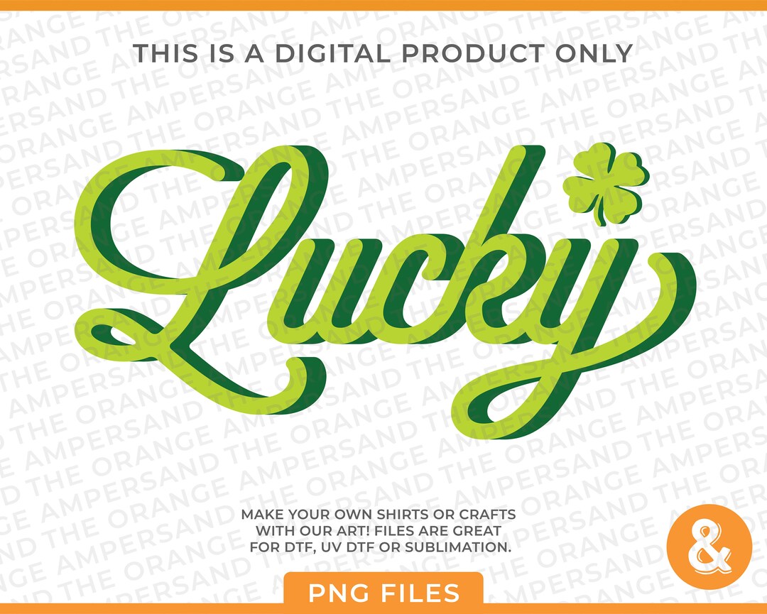 St Patrick's Lucky Script PNG Clip Art | St. Patty's Day Digital ...