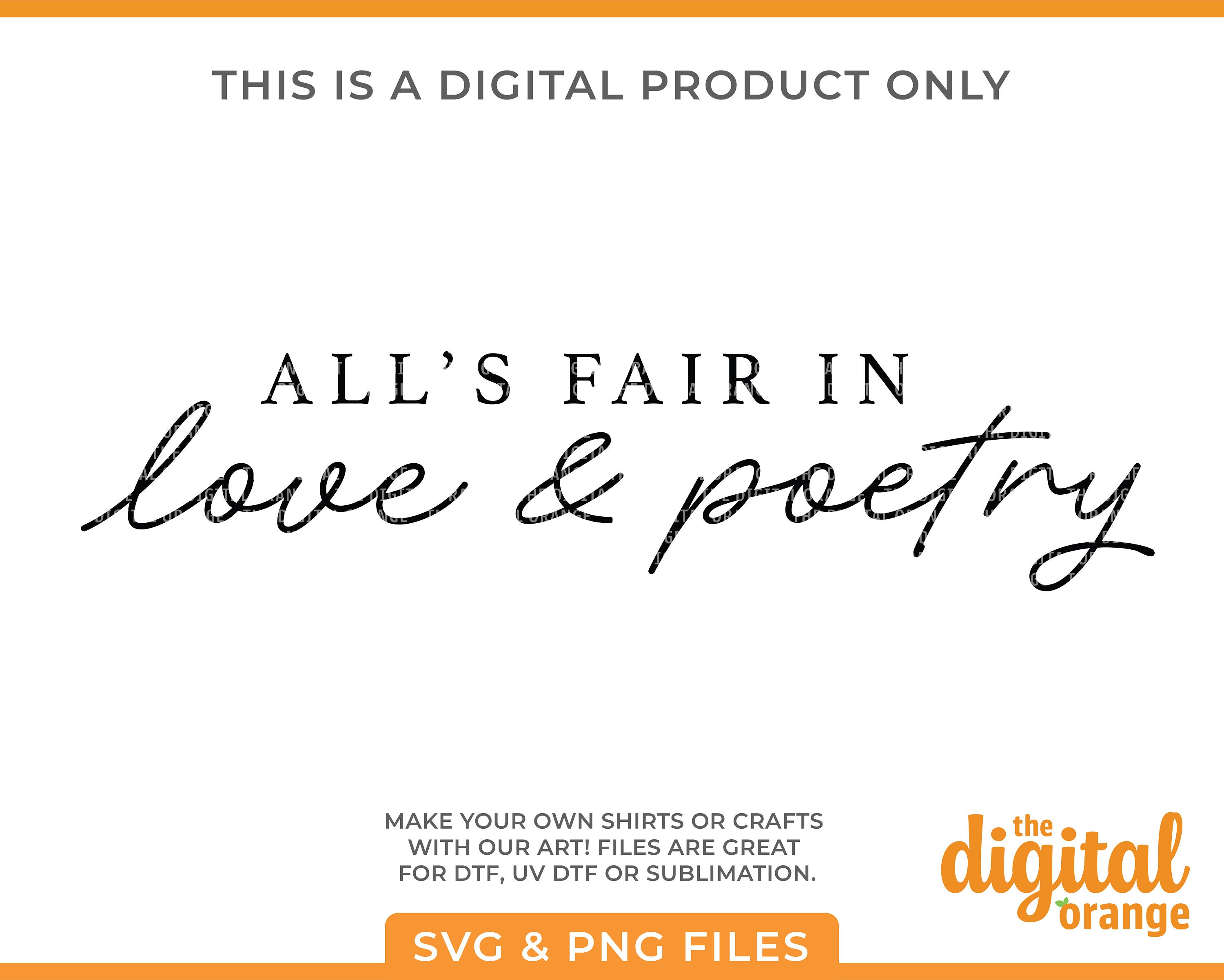 All's Fair in Love & Poetry SVG-PNG Bundle TTPD Clip Art Swift Digital ...