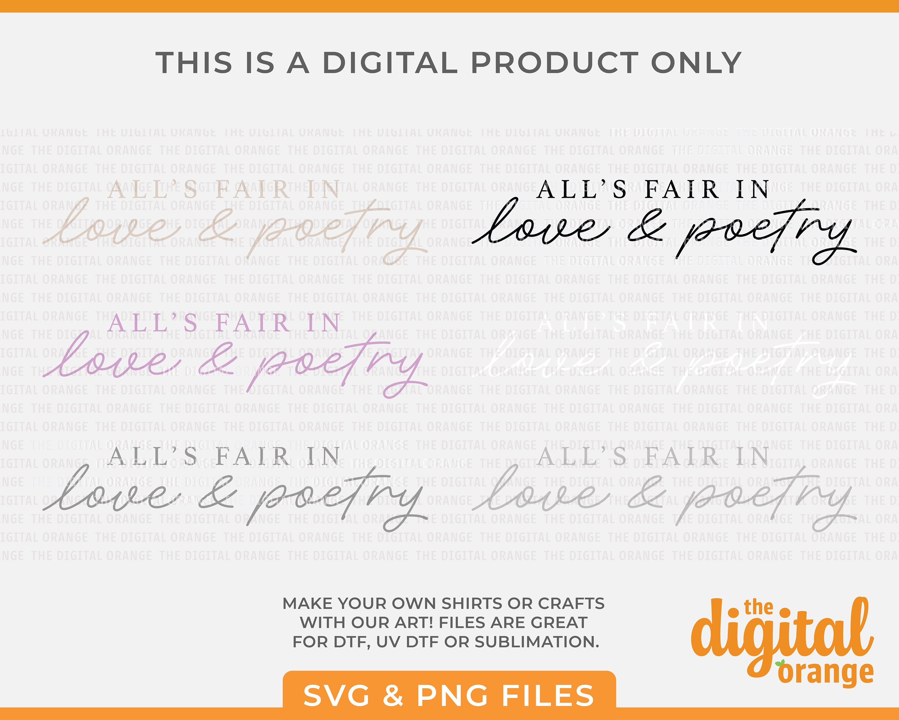 All's Fair in Love & Poetry SVG-PNG Bundle | TTPD Clip Art | Swift ...
