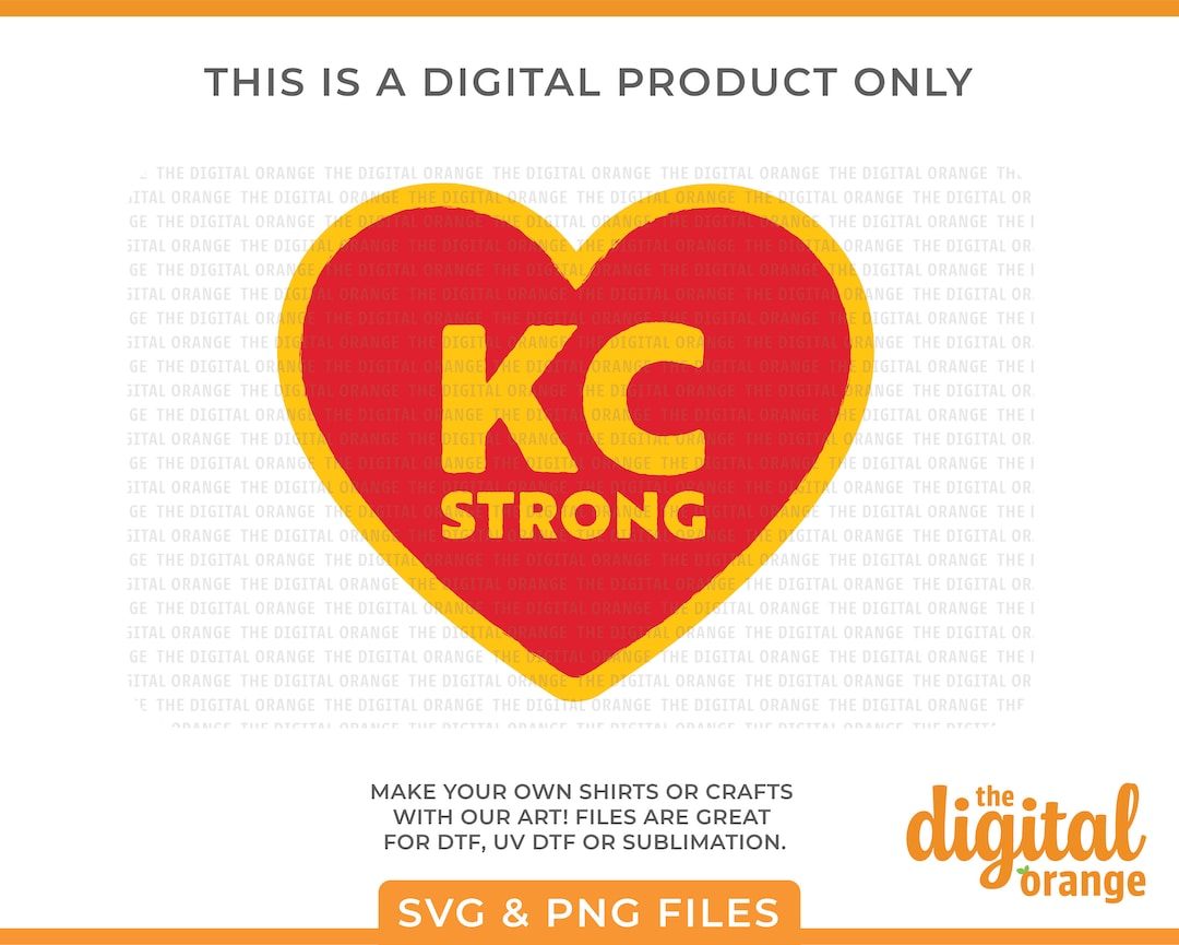 KC Strong Chiefs Heart SVG & PNG | #kcstrong Las Vegas Clip Art ...