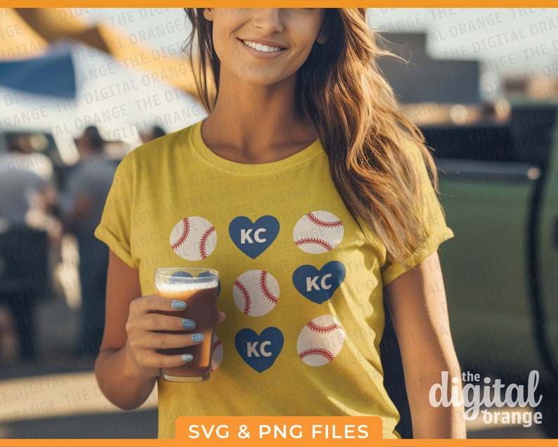 Royals Heart + Baseball Grid SVG & PNG Bundle | Kansas City Baseball ...