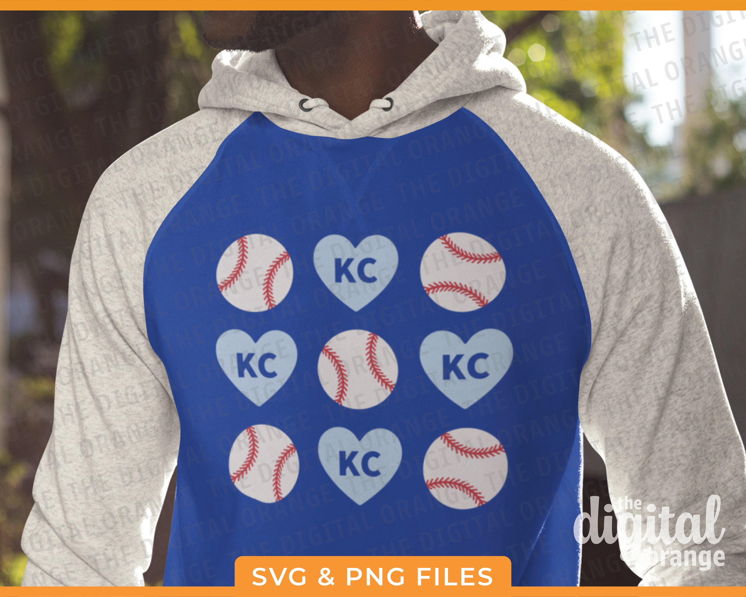 Royals Heart Baseball Grid SVG & PNG Bundle Kansas City Baseball Clip ...