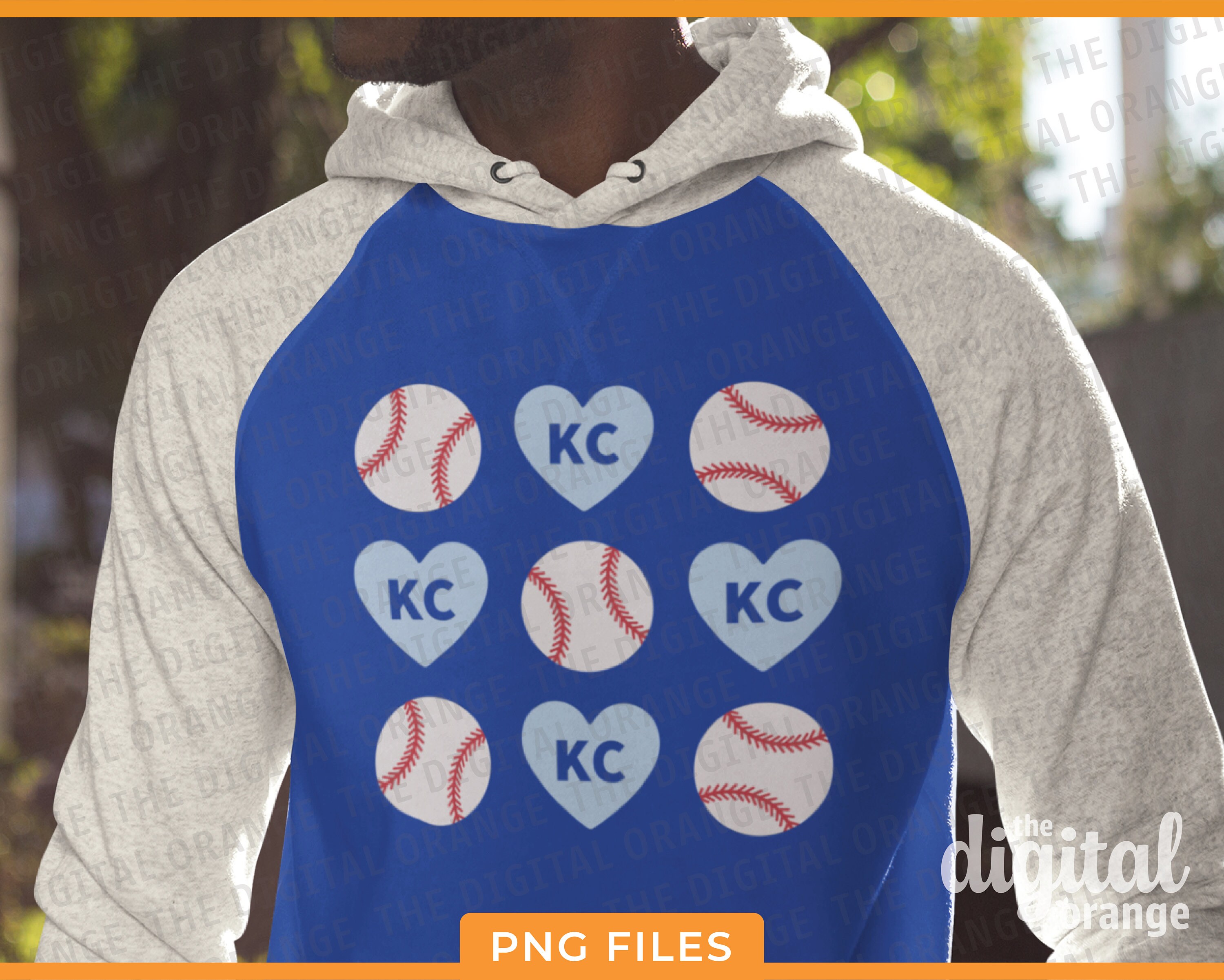 Royals Heart + Baseball Grid PNG Bundle | Kansas City Baseball Clip Art ...