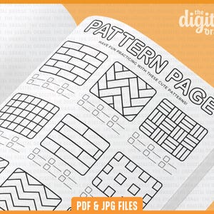 Pattern Printable Coloring Book Test Page Bundle | Marker Swatch Page ...