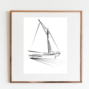 Boat Digital Art Sea Design - Etsy