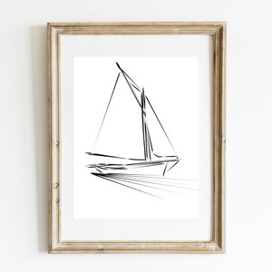 Boat Digital Art Sea Design - Etsy