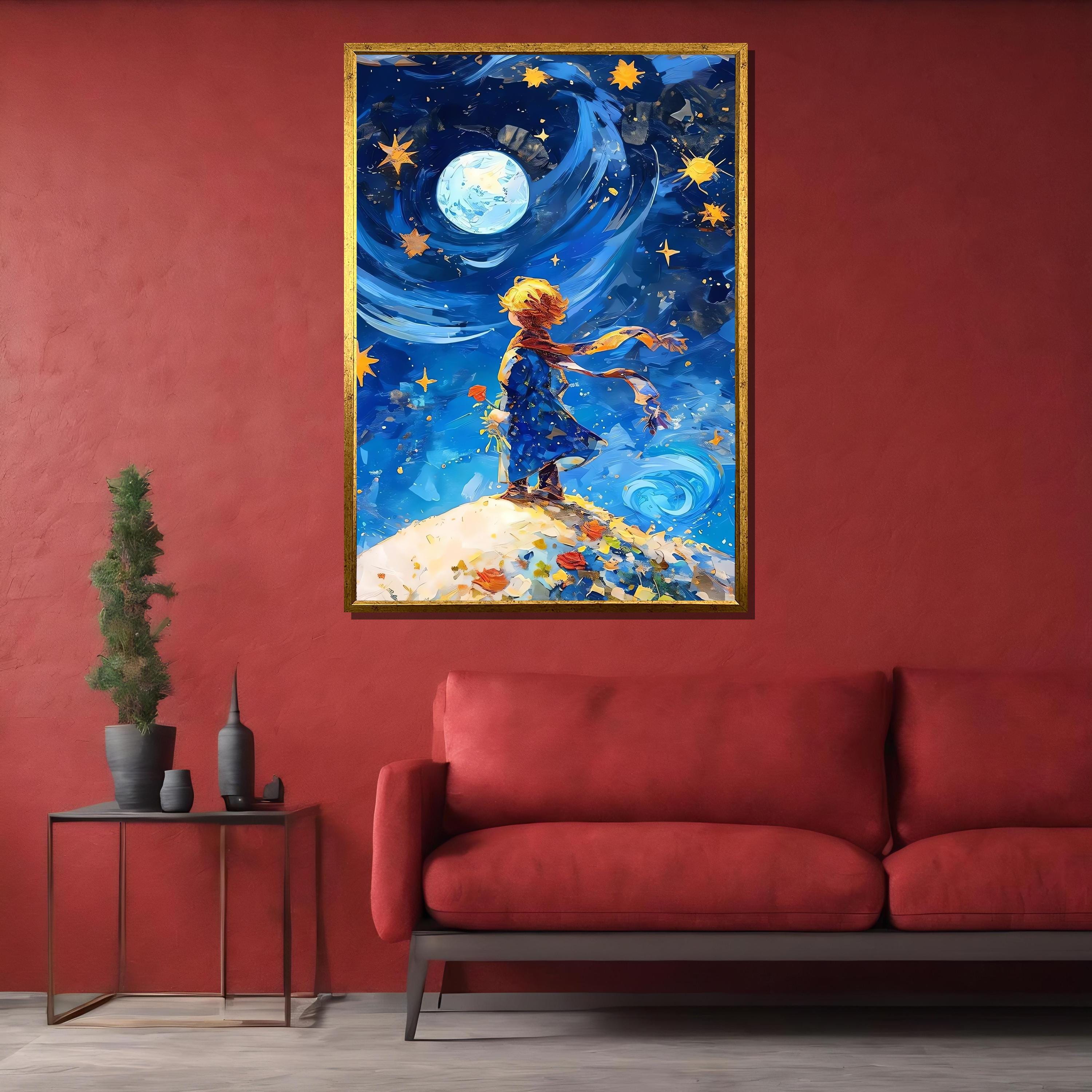 El Principito Noche Estrellada Impresión Artística Caprichosa del ...