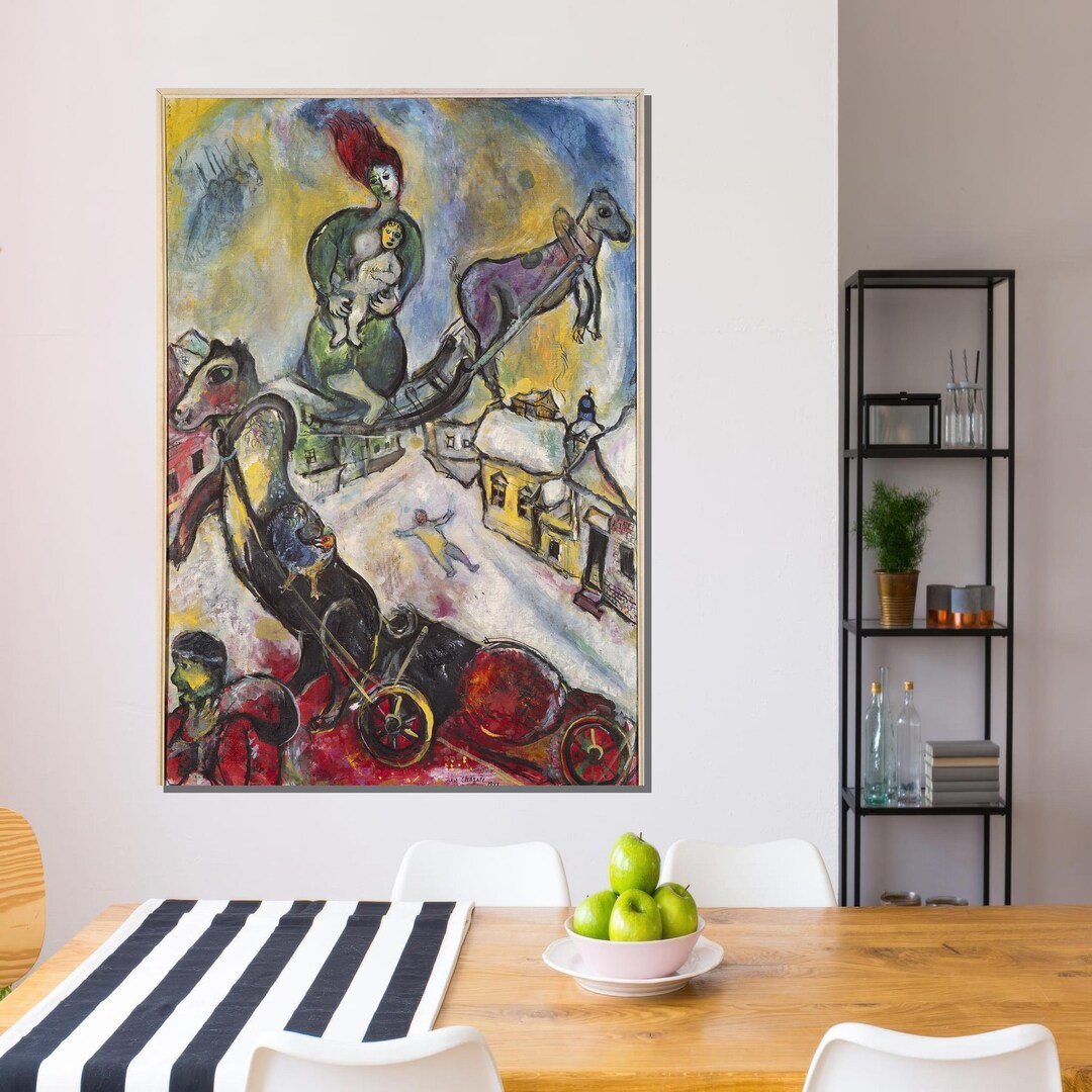 Marc Chagall "the Winter" Canvas Print: Expressionist Horse Wall Art - Etsy