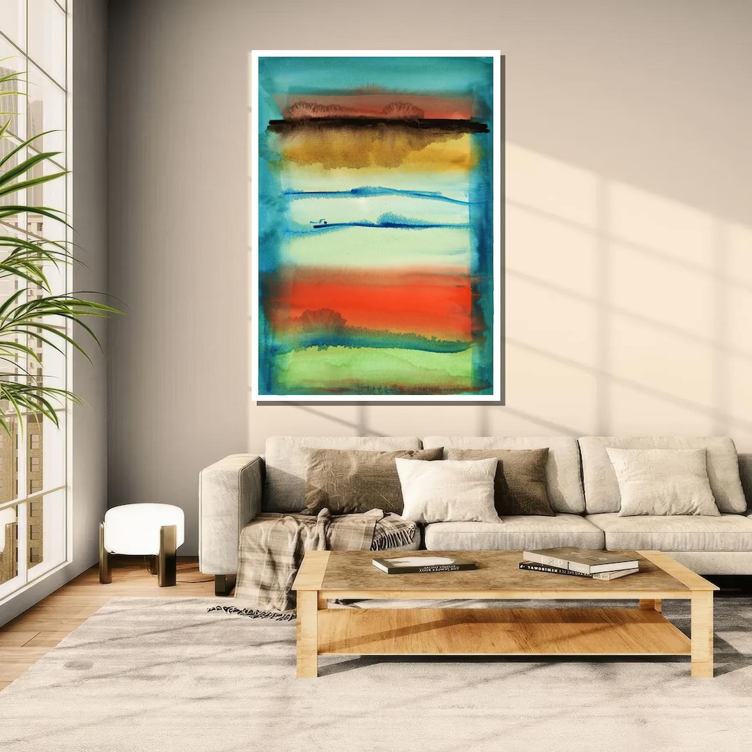 Mark Rothko Style Color Field Art Print: Modern Minimalist Wall Decor ...