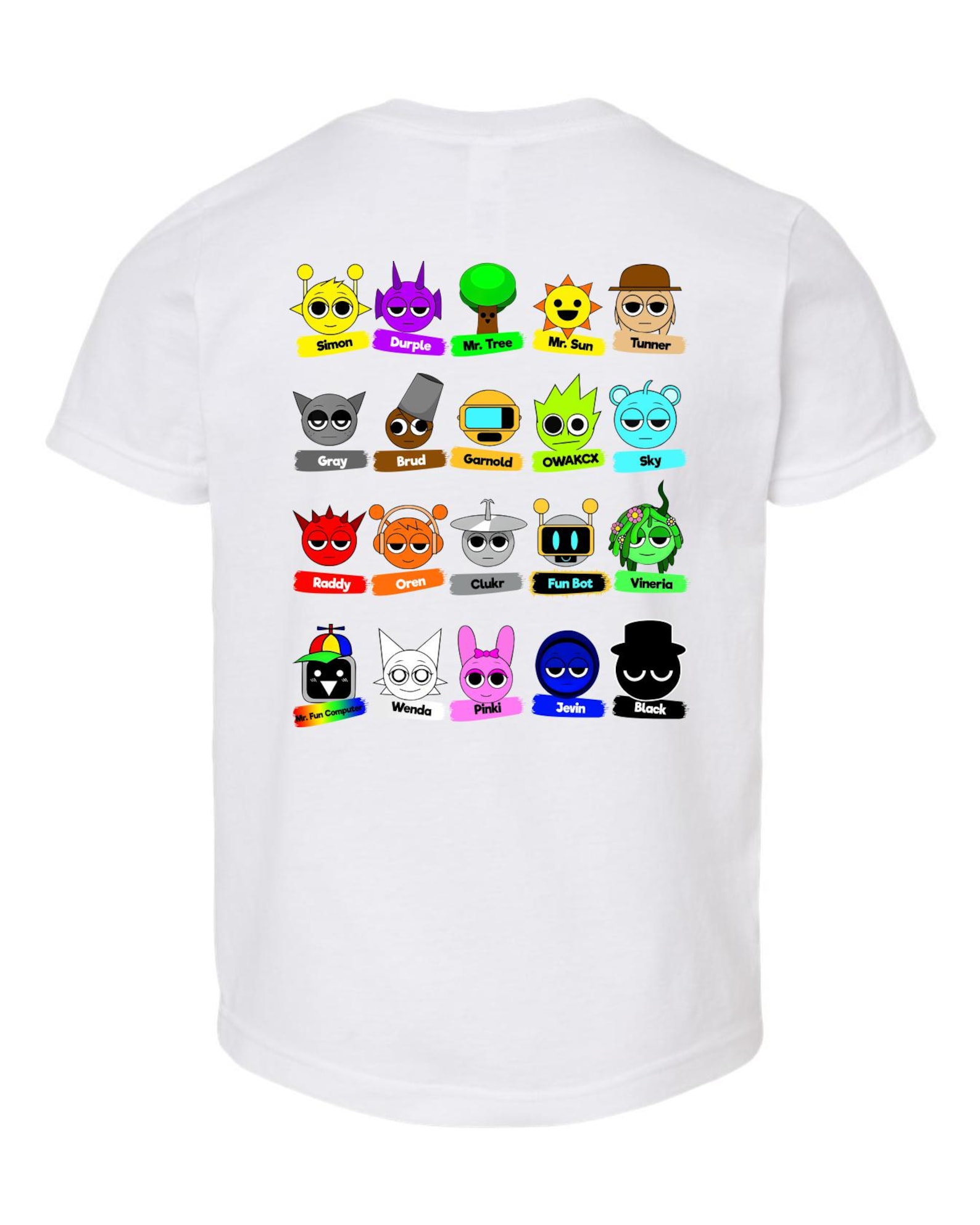 Sprunki T-shirt Front and Back Print for Kids - Etsy
