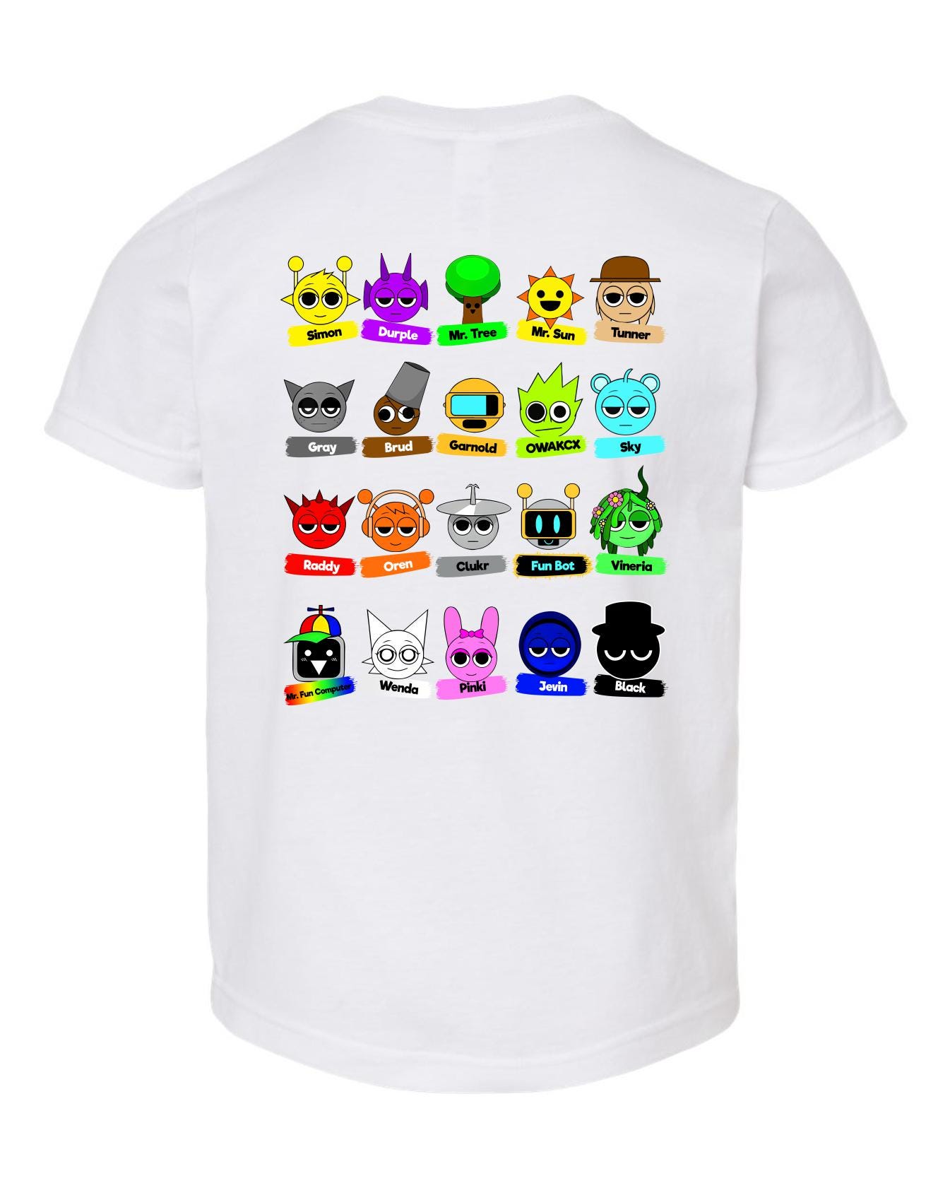 Sprunki T-shirt Front and Back Print for Kids - Etsy