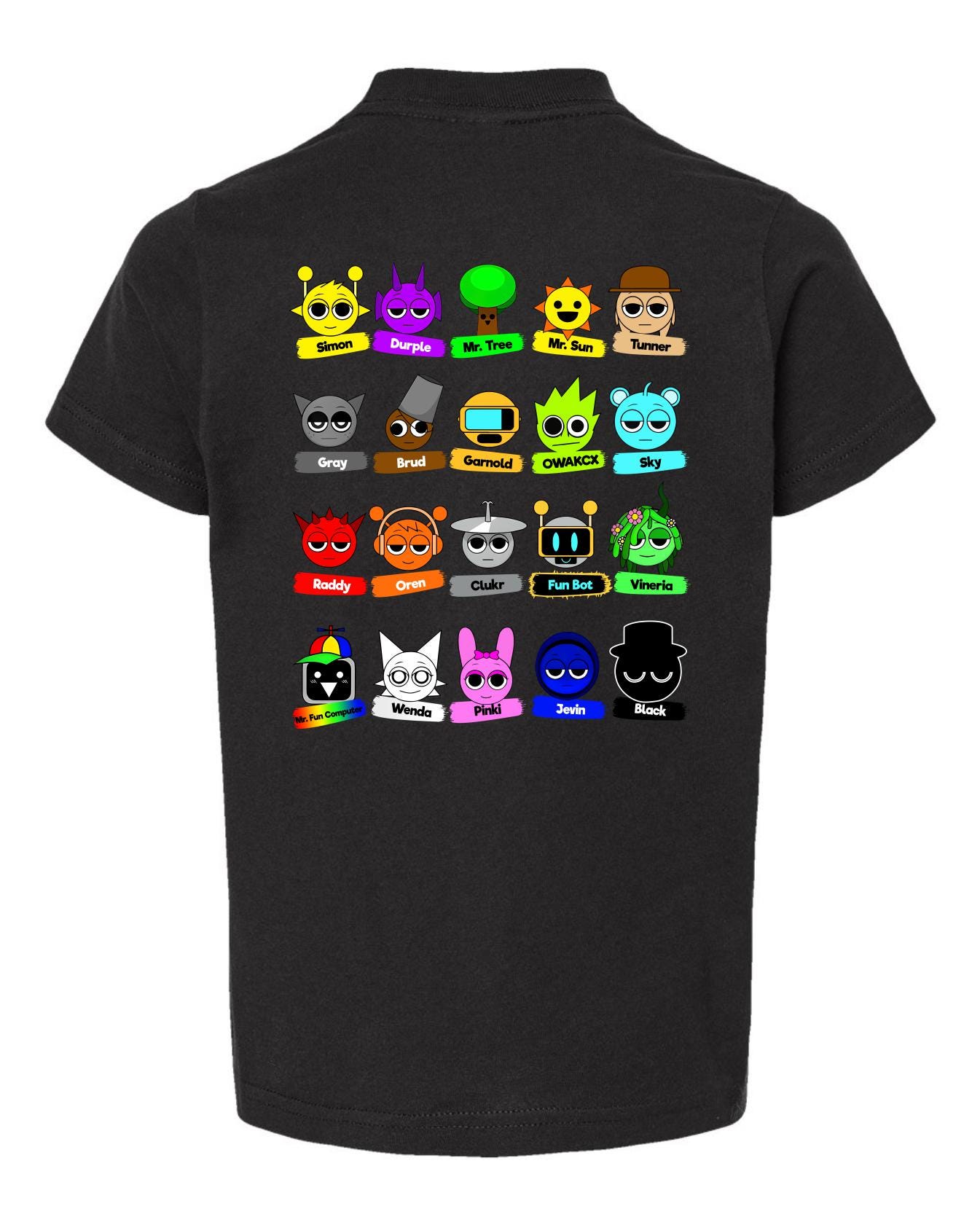 Sprunki T-shirt Front and Back Print for Kids - Etsy