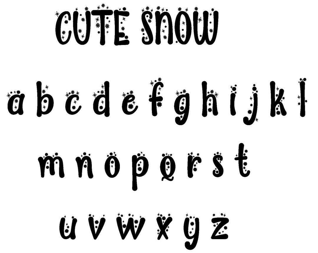 Adorable Handwritten Font Cute Snow Font for Cricut, Procreate, and ...