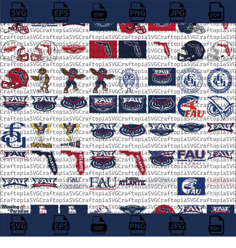 Florida Atlantic SVG Bundle, Owls Pack Football, SVG Bundle, Cricut ...