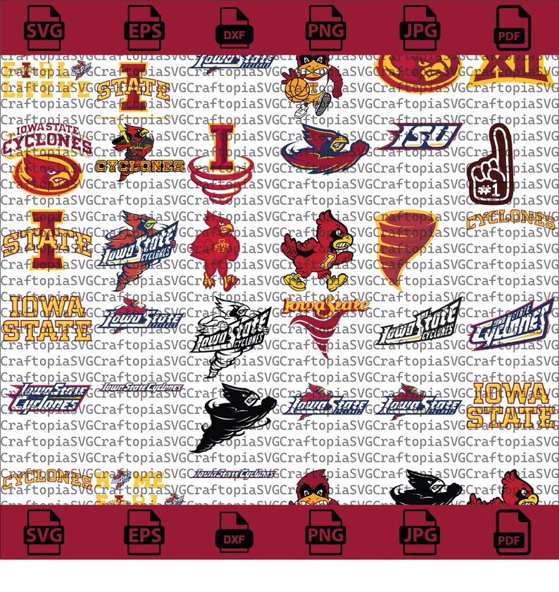 Iowa State SVG Bundle, Cyclones Pack Football, SVG Bundle, Cricut ...