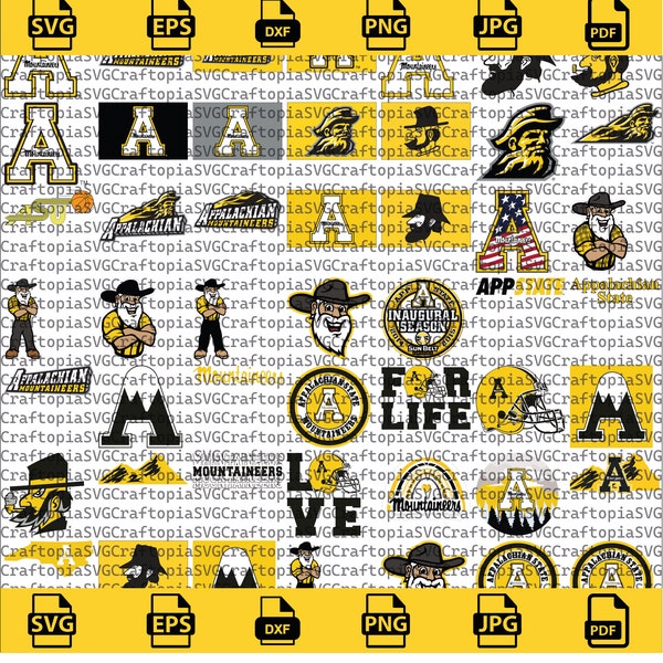 Appalachian State University Logo - Etsy