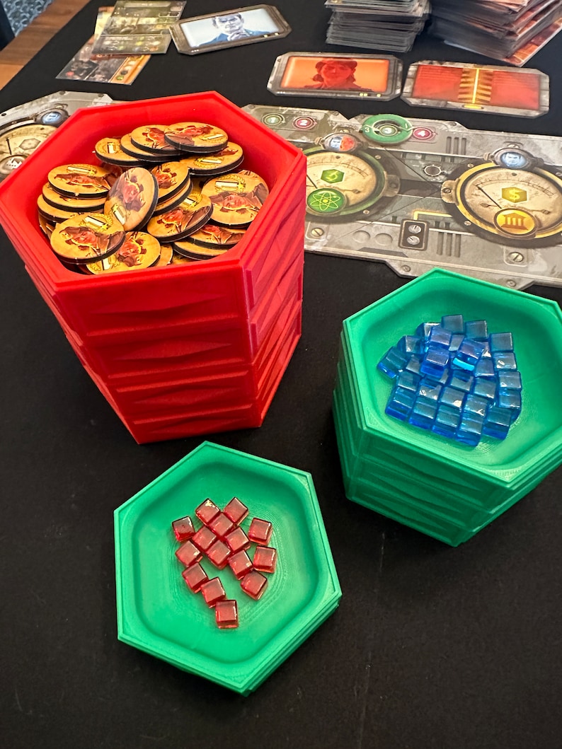 Stackable Board Game Token Trays for Game Piece Storage - 4 Sizes ...