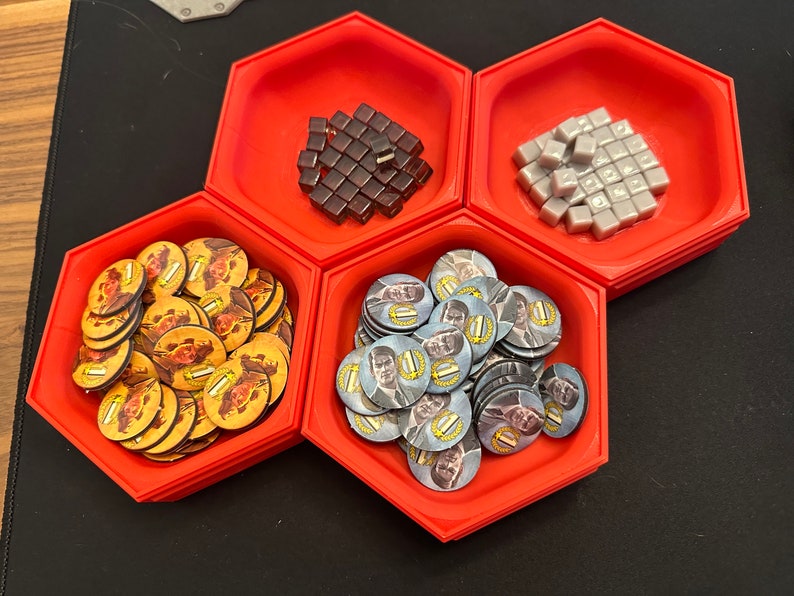 Stackable Board Game Token Trays for Game Piece Storage - 4 Sizes ...