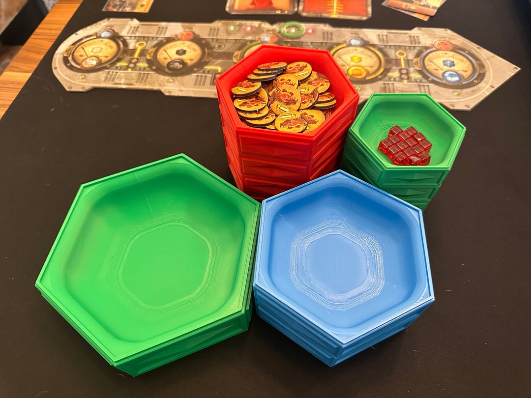 Stackable Board Game Token Trays for Game Piece Storage - 4 Sizes ...